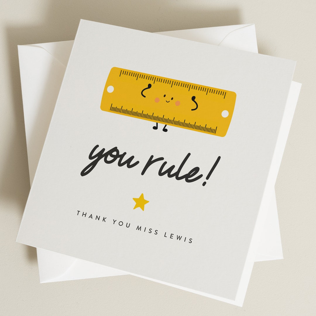 Funny Thank A Teacher Card Teacher Thank You Card Cute - Etsy