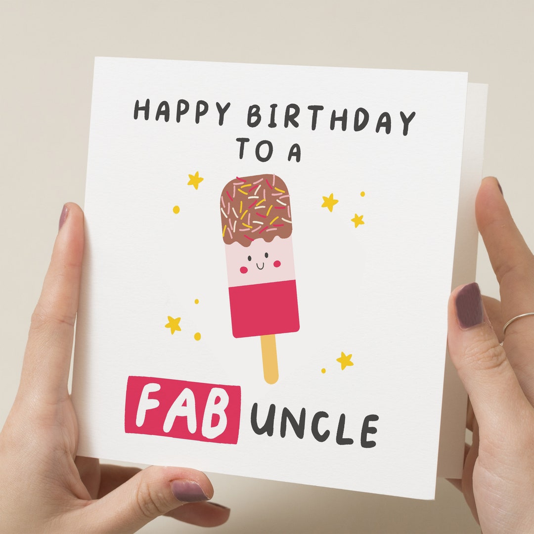 Uncle Birthday Card, Happy Birthday Uncle Card, Fab Birthday Gift for ...