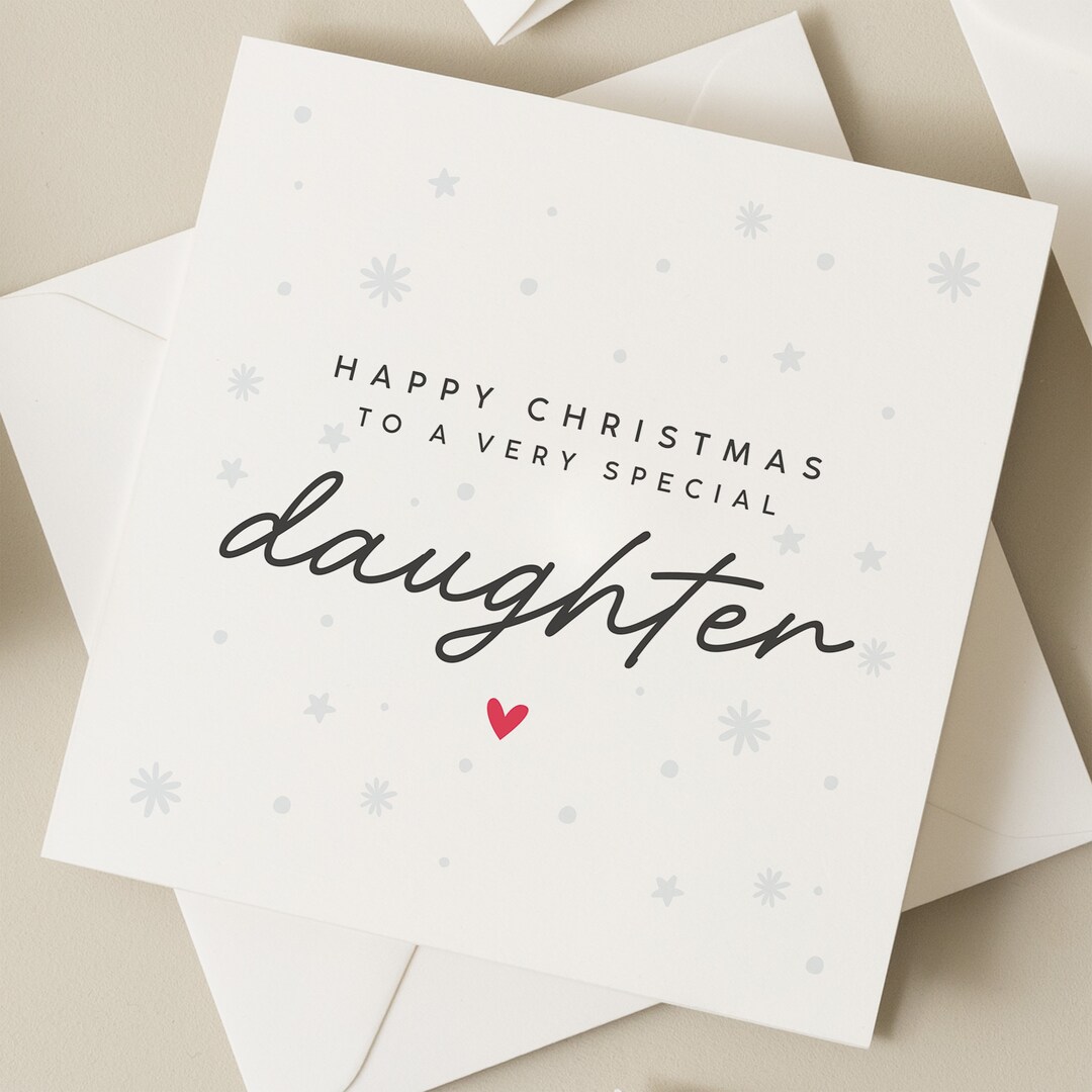 Daughter Christmas Card, Christmas Card for Daughter, Daughter ...