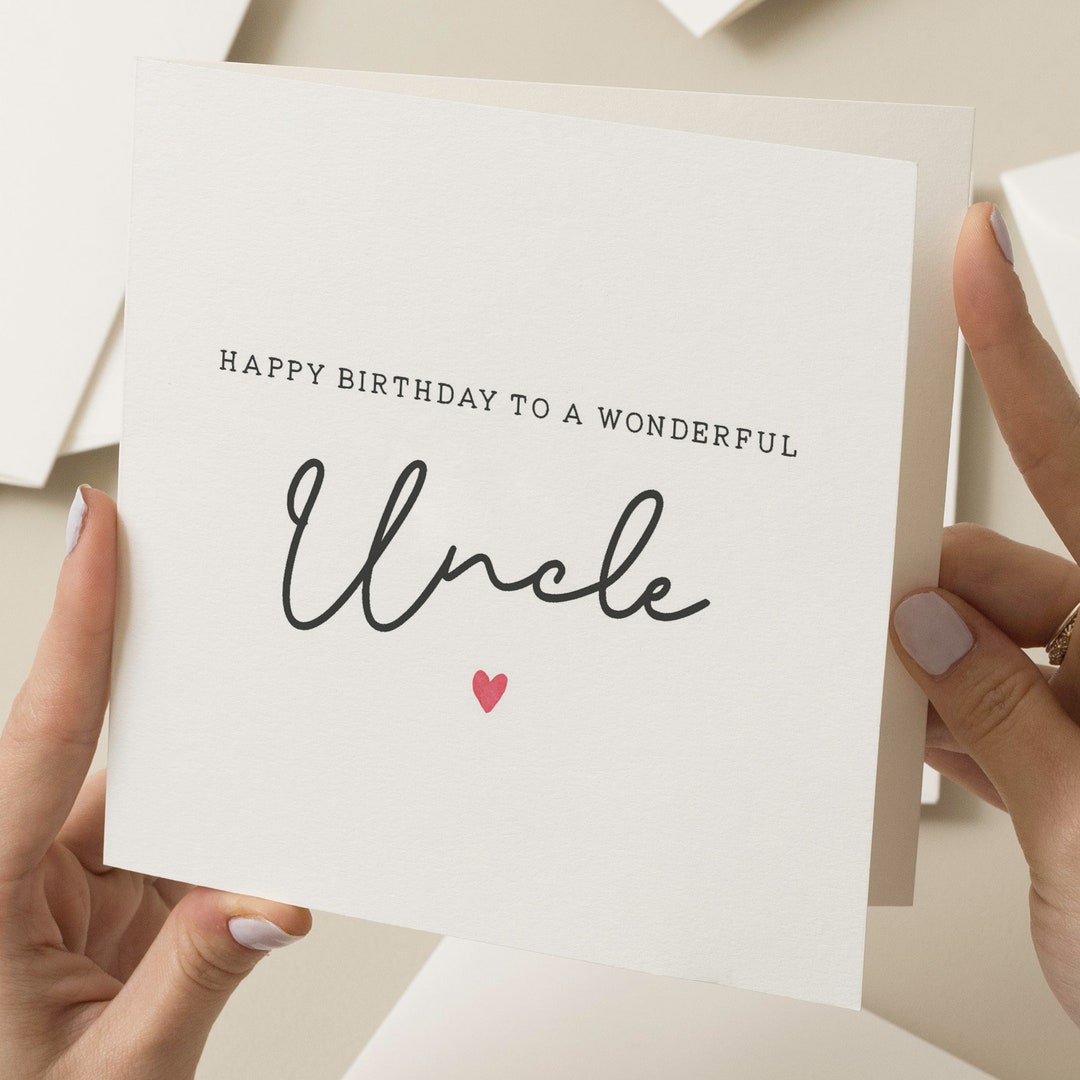 Uncle Birthday Card, Birthday Card for Wonderful Uncle, Uncle Birthday ...