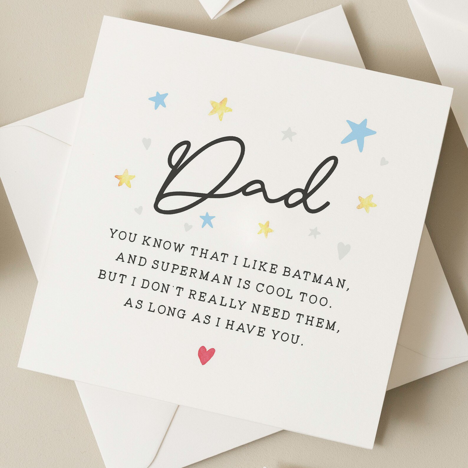 Dad Poem Card, Hero Fathers Day Card for Him, Cute Fathers Day Gifts ...
