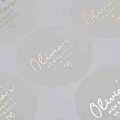 Hen Do Stickers Personalised Hen Party Stickers Foiled Event - Etsy