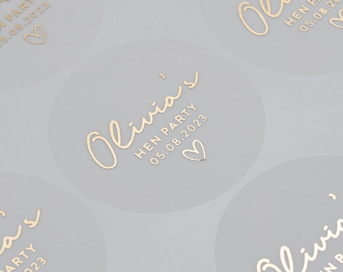 Hen Do Stickers Personalised Hen Party Stickers Foiled Event - Etsy