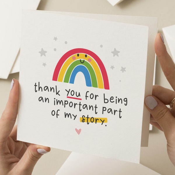 Rainbow Thank You - Etsy