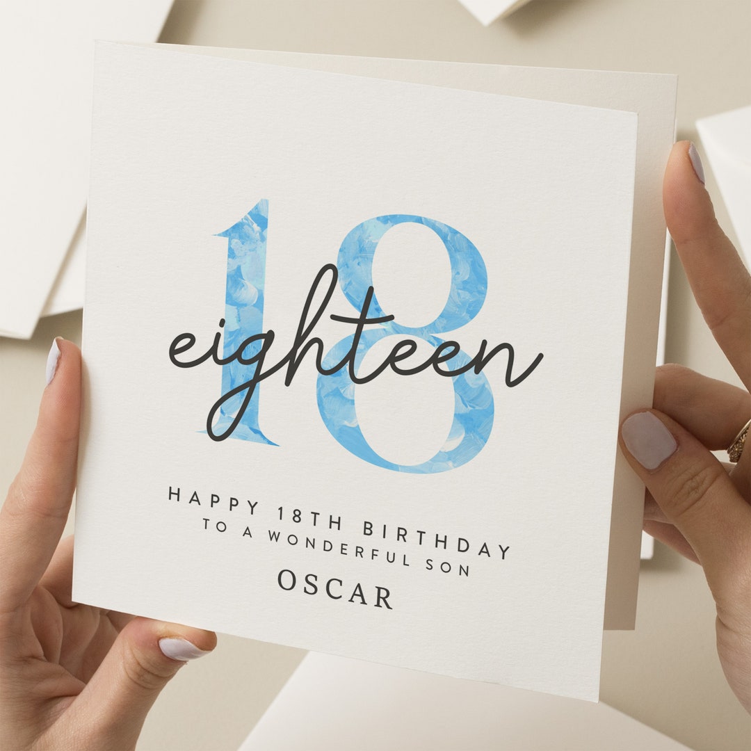 Son 18th Birthday Card, Fact Birthday Card for Son, 18th Birthday Gift ...