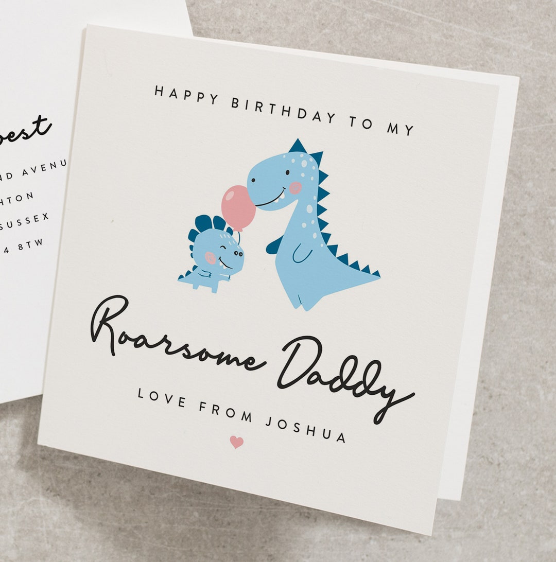 Happy Birthday Daddy Card Daddy Birthday Card Personalised - Etsy