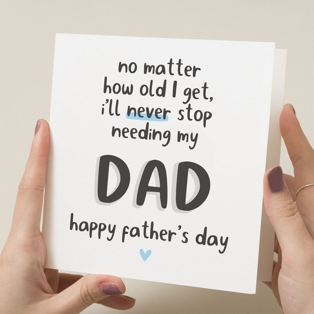 Cute Fathers Day Card for Daddy, Fathers Day Gift, Daughter Fathers Day ...
