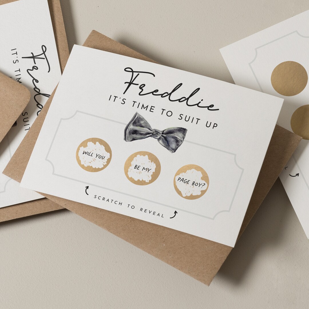 Will You Be My Page Boy, Page Boy Wedding Proposal Card, Friend Page ...