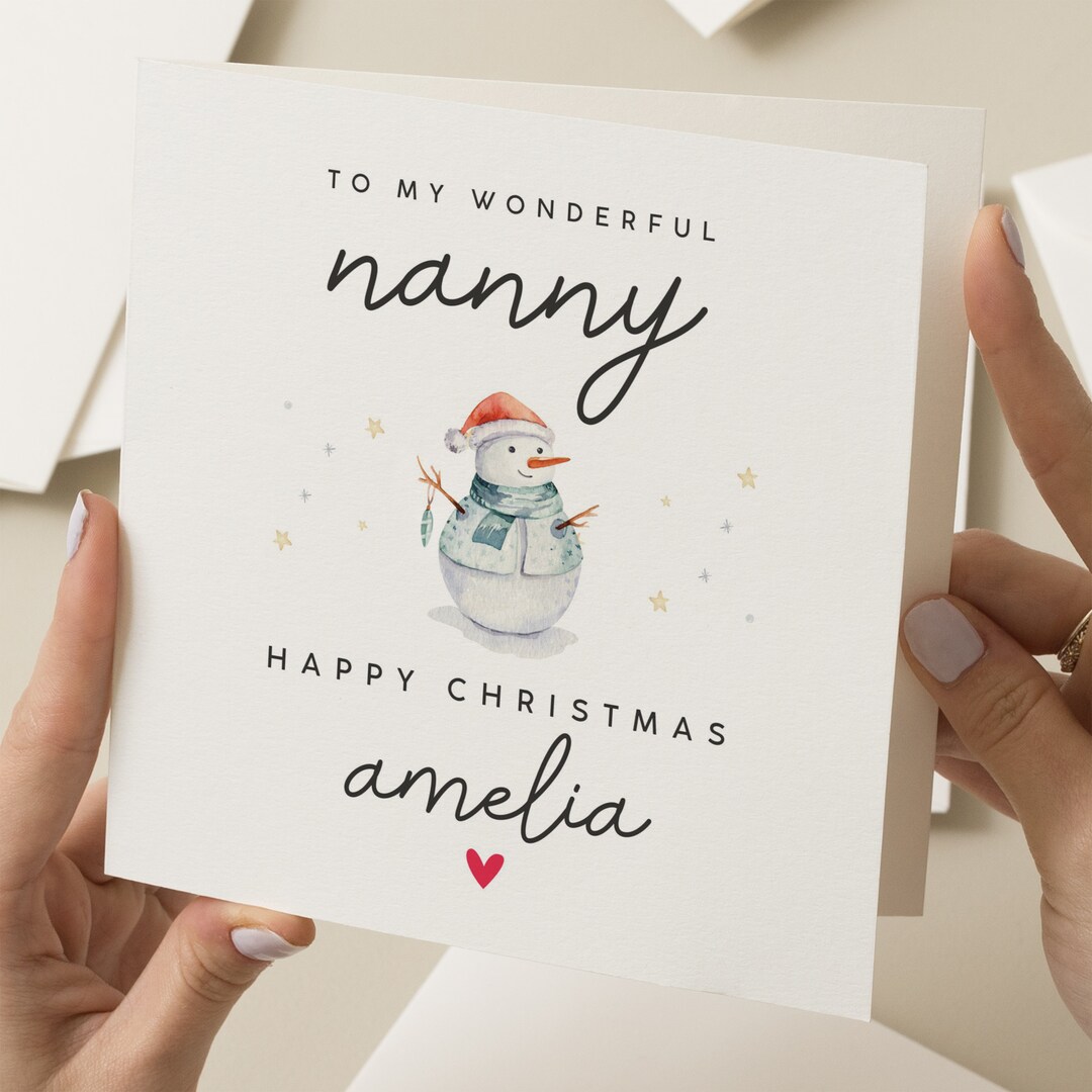 Christmas Card to My Nanny Christmas Card for My Nanny Nanny - Etsy