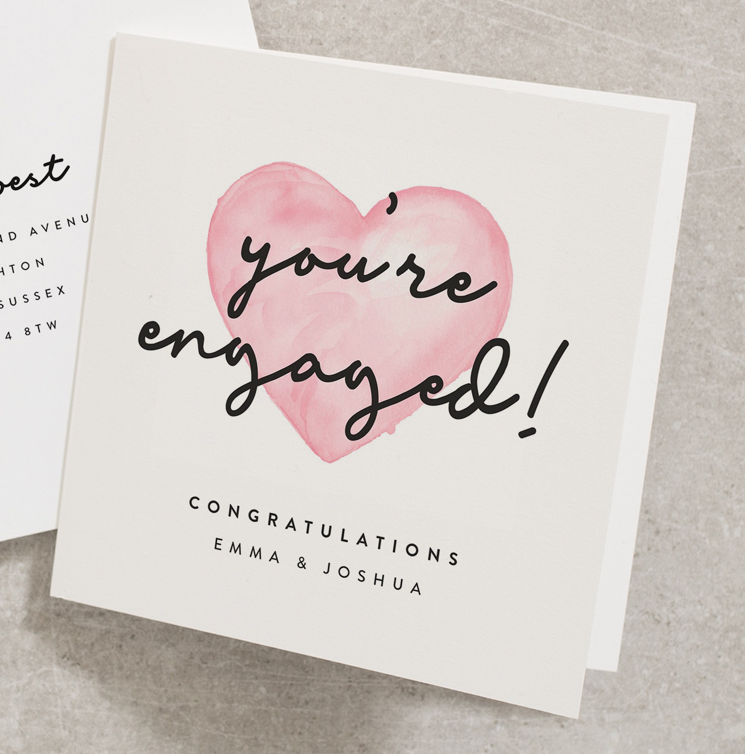 Congratulations On Your Engagement Card Congrats On Your Engagement ...