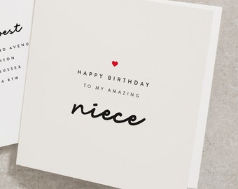 Funny Niece Greeting Card, Niece Birthday Card, Niece Gift, Niece Gifts for Women, Niece Gift ...