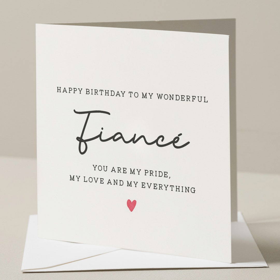 Birthday Card for Fiancé, Fiancé Birthday Card, Birthday Card for Him ...