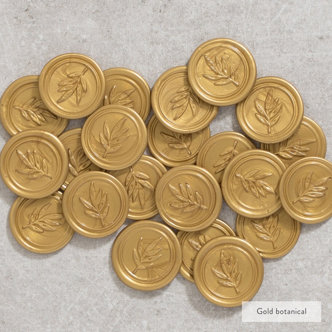 Gold 'botanical' Self Adhesive Wax Seal Stickers for - Etsy