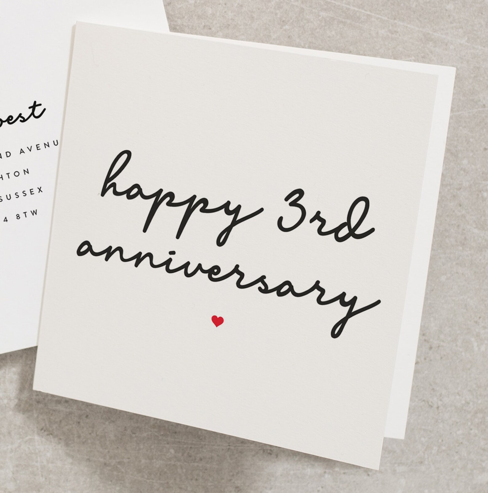 Happy 3rd Anniversary Card Husband 3rd Anniversary Card - Etsy Ireland