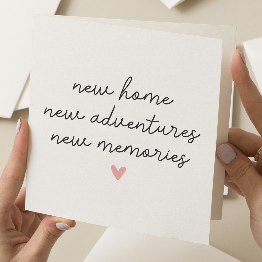 Simple New Home Card, First Home Card for Them, New Adventures, New ...