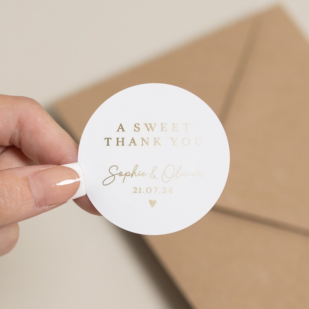 Sweet Bag Stickers for Wedding, A Sweet Thank You Wedding Sticker ...