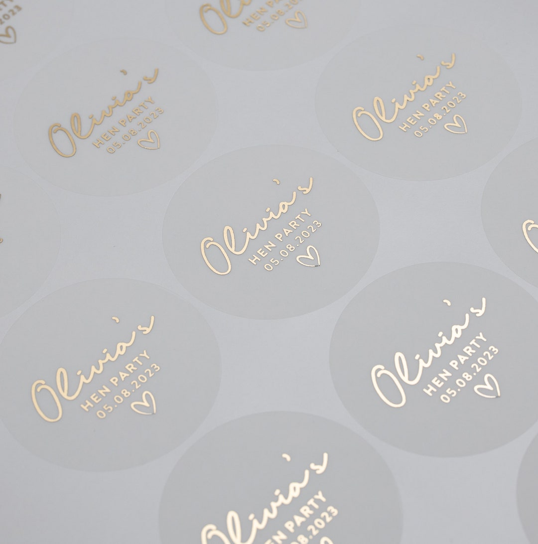 Hen Party Stickers, Hen Party Favour Tags, Hen Do Stickers, Foiled ...