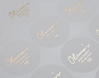 Hen Do Stickers Personalised Hen Party Stickers Foiled Event - Etsy