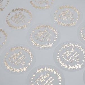 Hen Do Stickers Personalised Hen Party Stickers Foiled Event - Etsy