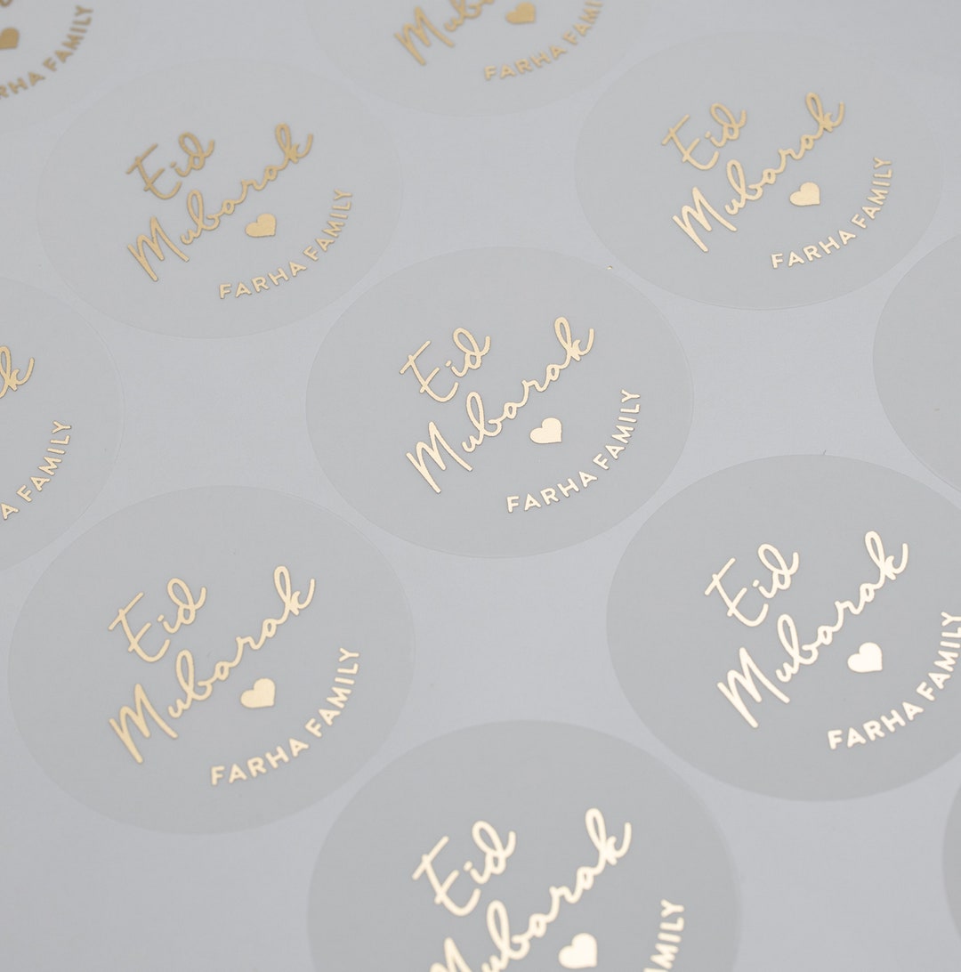 Eid Mubarak Stickers, Personalised Eid Mubarak Stickers, Eid Decoration ...