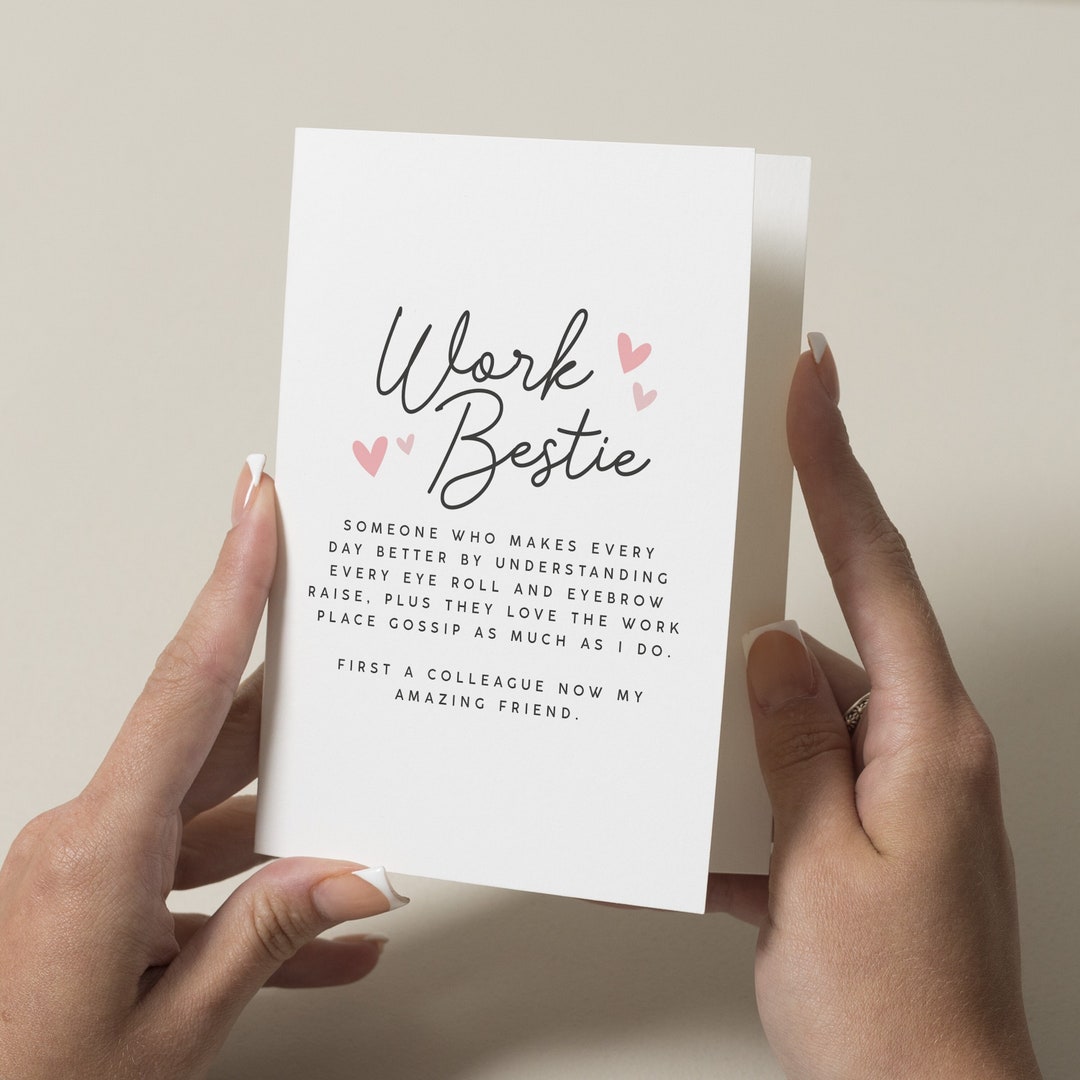 Work Bestie Card, Bestie Card, Bestie Card Birthday Card, Work Bestie ...