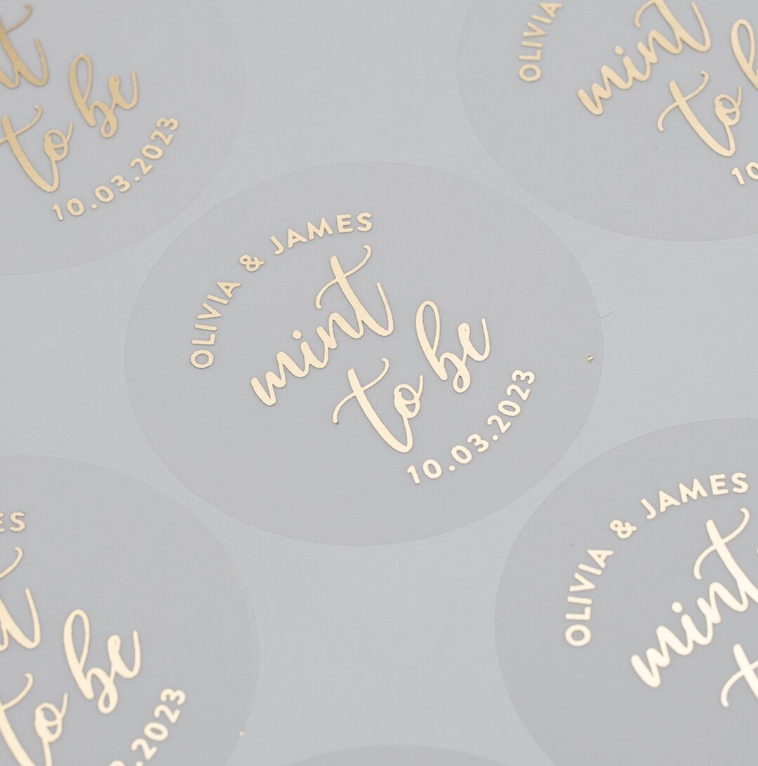 Mint to Be Personalised Wedding Favour Labels, Mint to Be Stickers ...