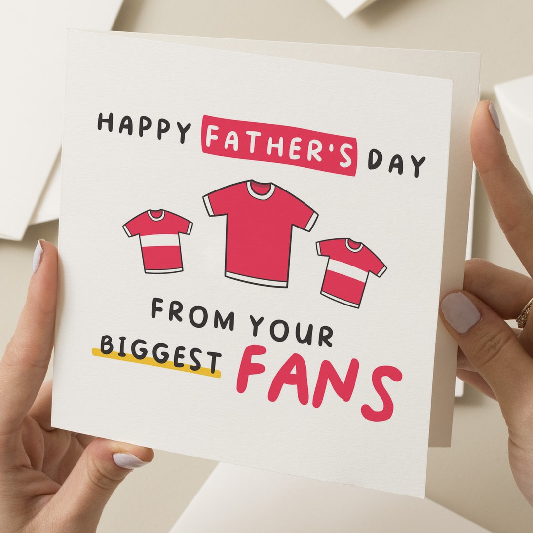 Biggest Fan Card for Fathers Day, Football Fathers Day Gift for Dad ...