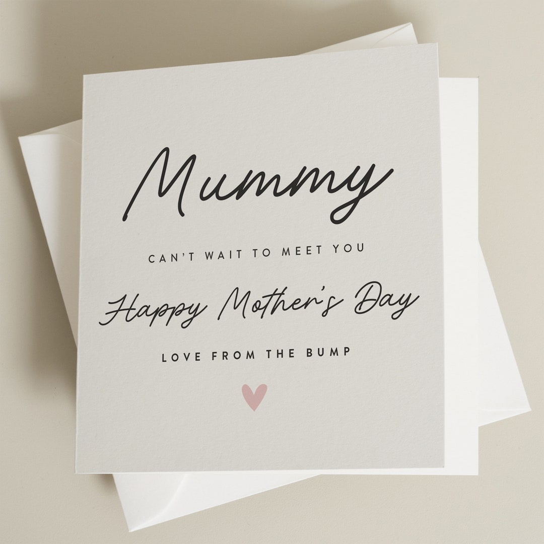 Mummy to Be Card, Mothers Day Card for Mum to Be, From the Bump ...