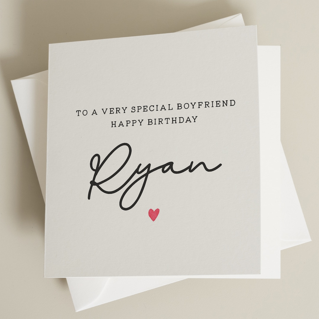 Personalised Birthday Card for Boyfriend, Special Card for Boyfriend ...