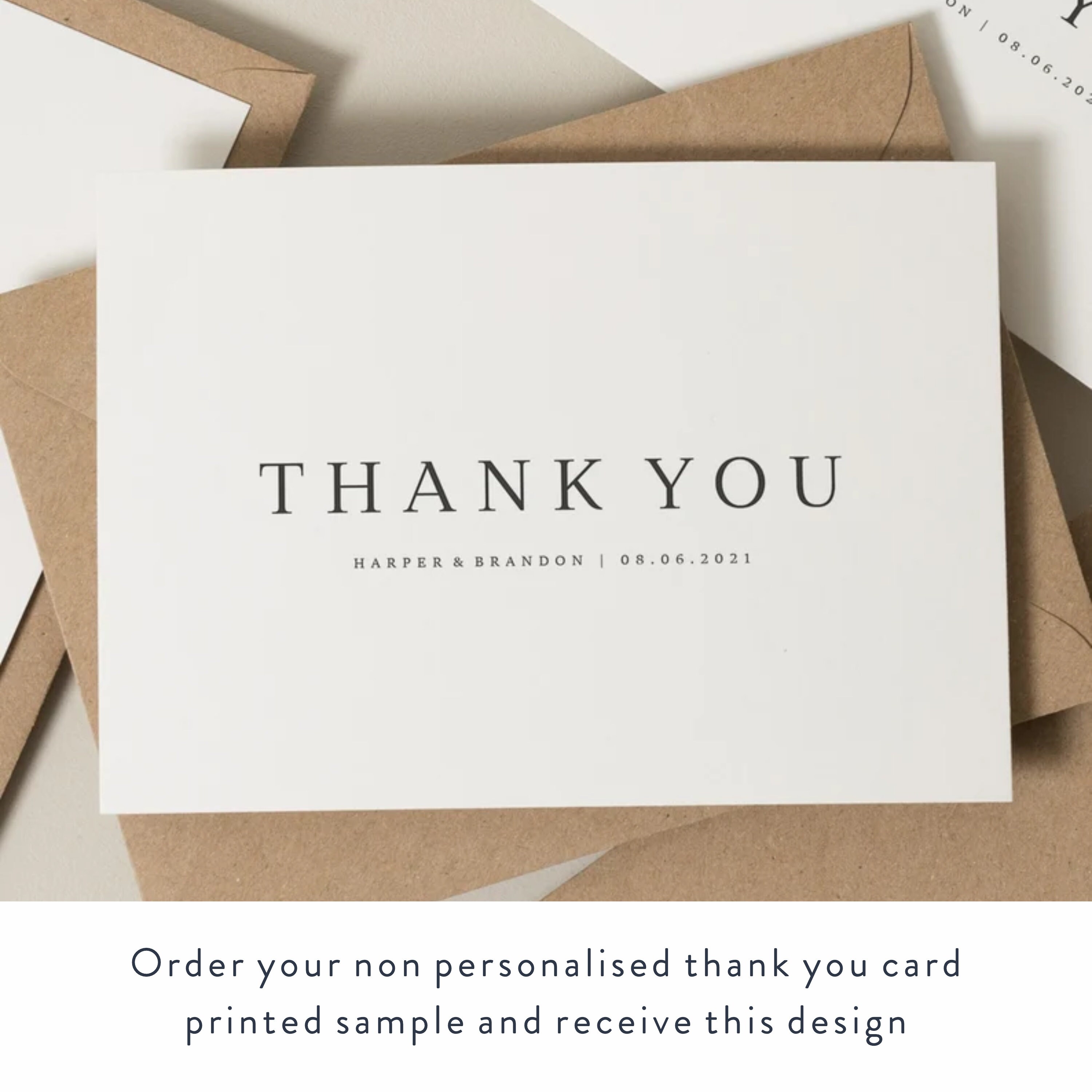 Modern Wedding Thank You Card Wording