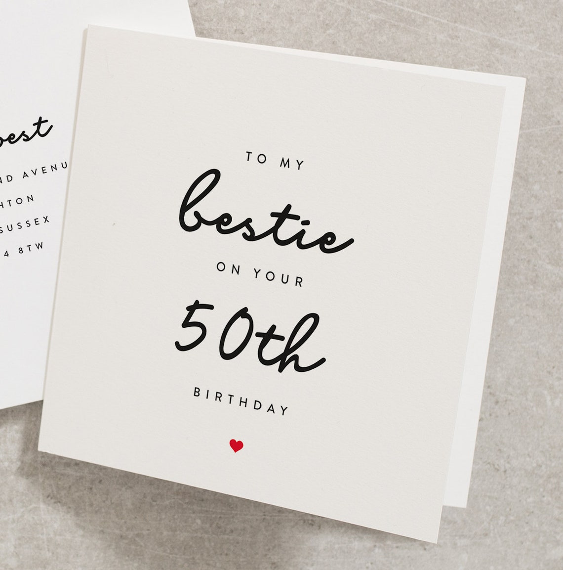 Best Friend 50th Birthday Card to My Bestie on Your 50th - Etsy
