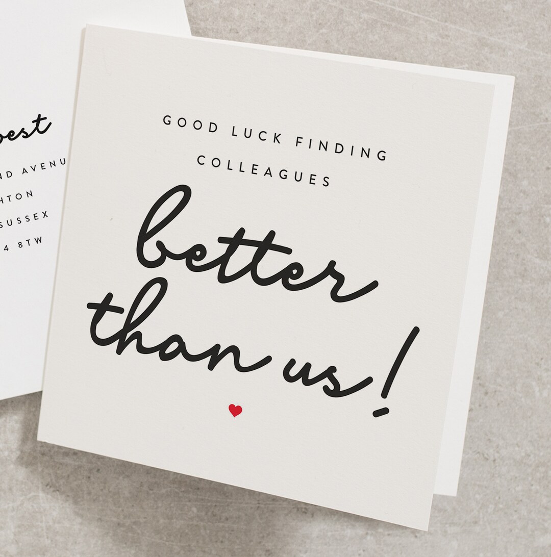 Best of Luck in Your New Job Card Good Luck Finding Better - Etsy