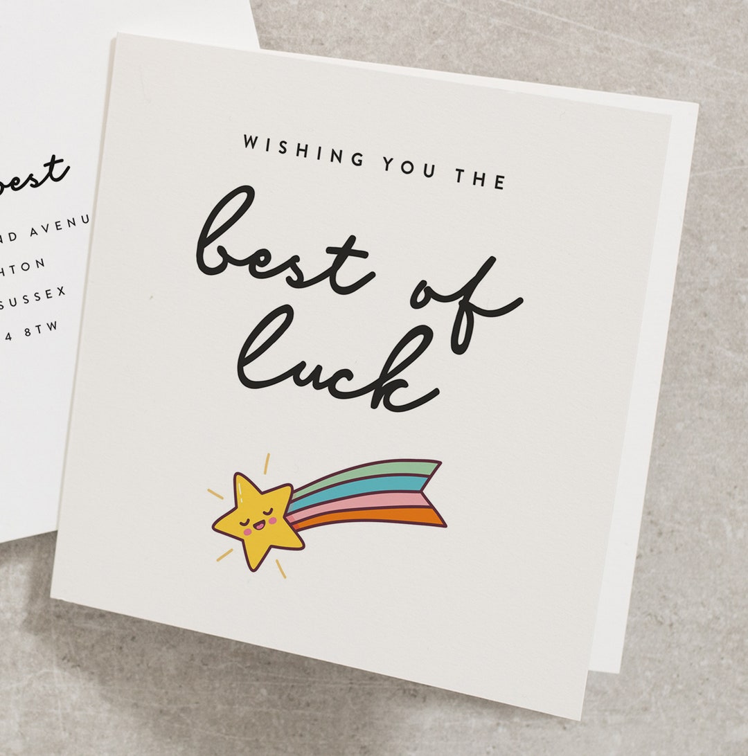 Wishing You the Best of Luck Card Best of Luck on Your - Etsy UK