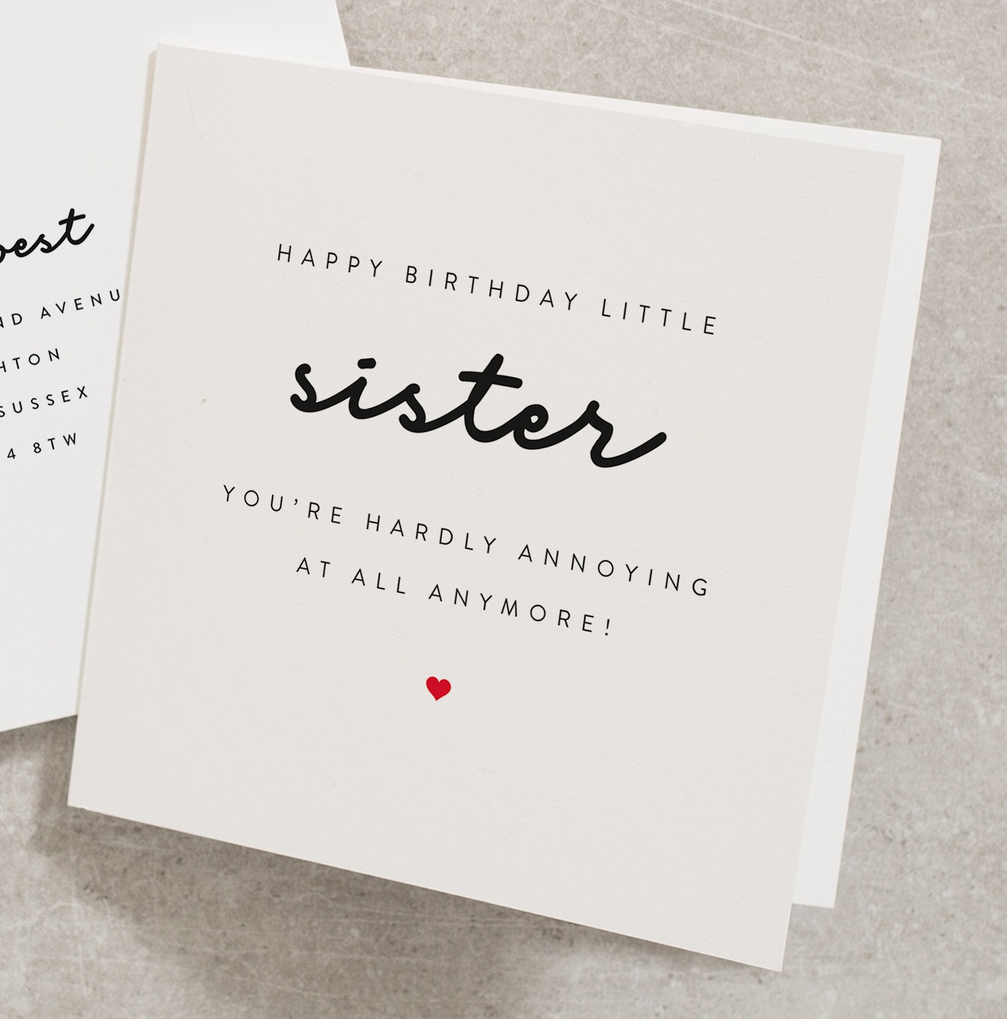 Funny Sister Birthday Card Personalised Sister Birthday Card Etsy Uk
