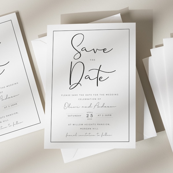 Save the Dates Postcard - Etsy