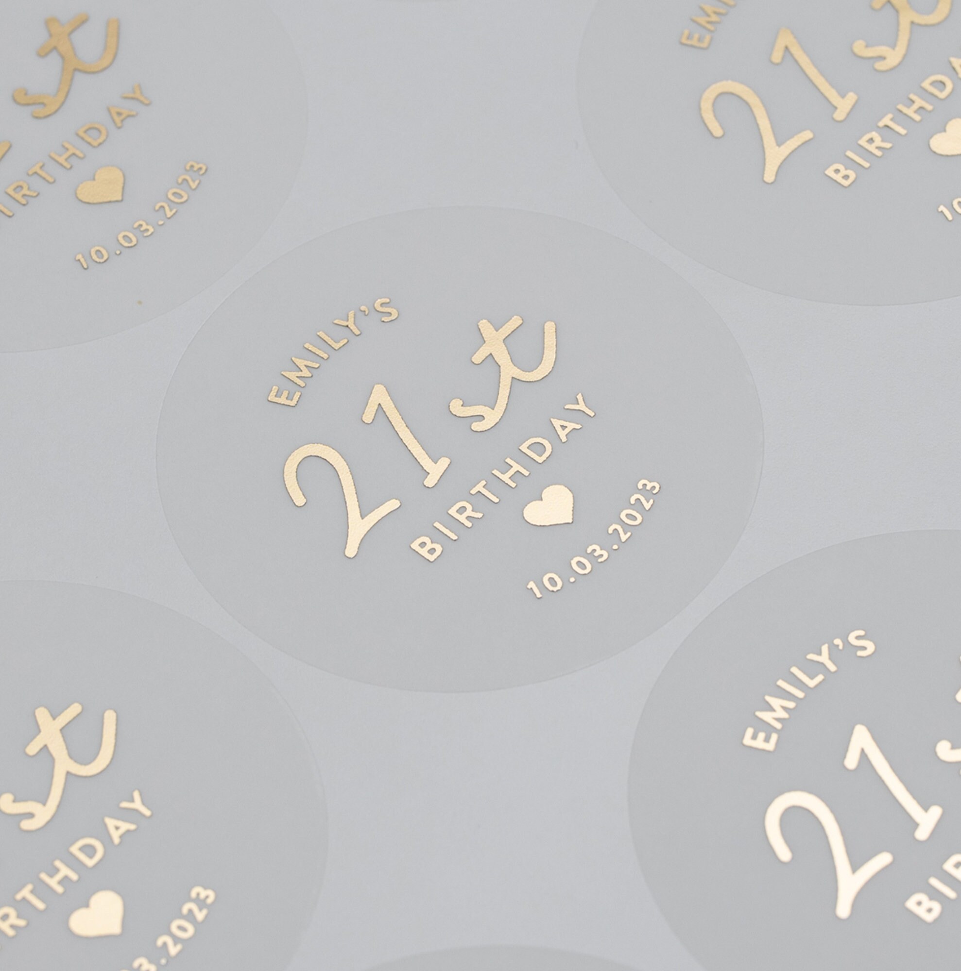 Personalised 21st Birthday Sticker Foil Birthday Sticker Any - Etsy