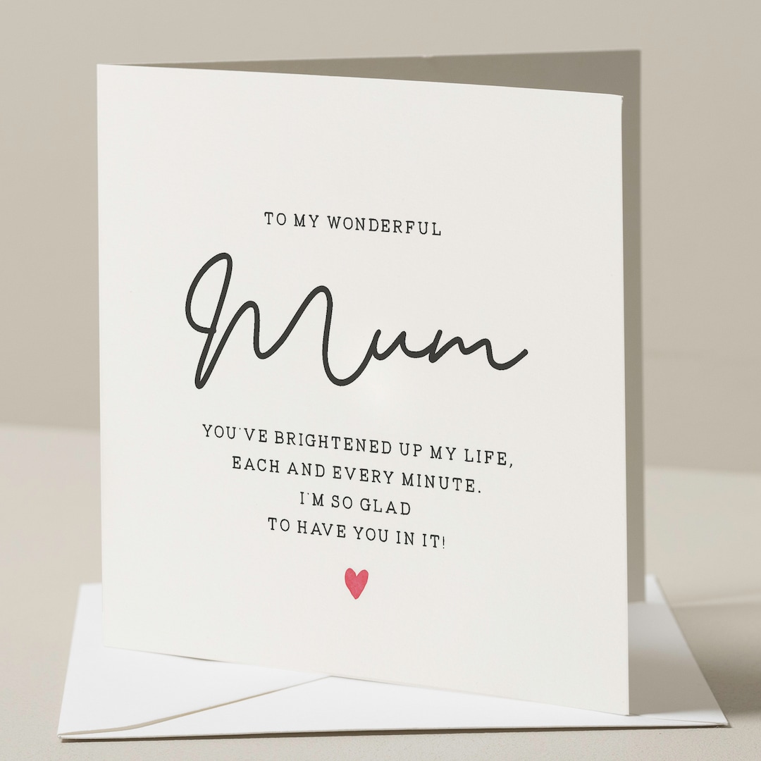 Cute Birthday Card for Mum, Mum Birthday Card Poem, Special Mum ...
