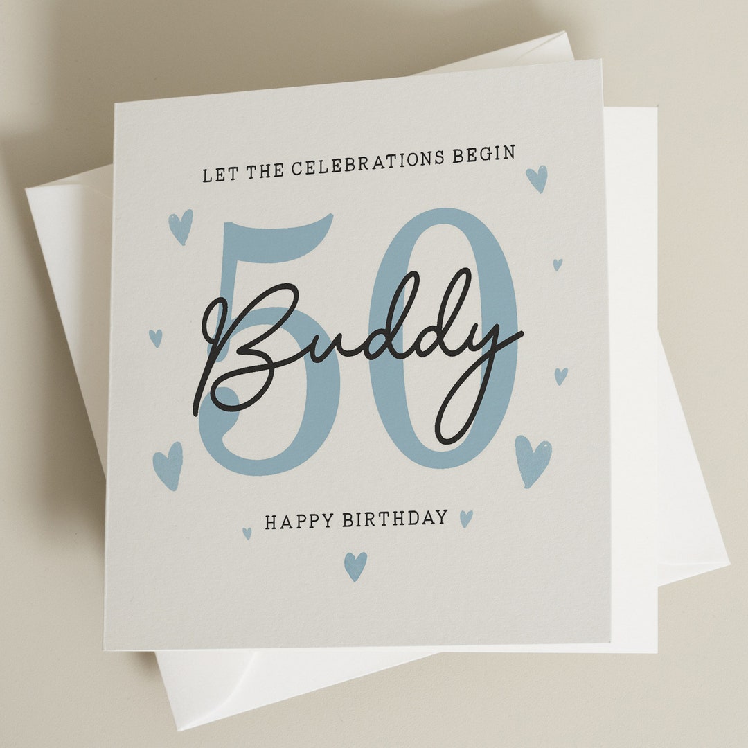 Personalised 50th Birthday Card, for Dad, Grandad 50th Birthday Card ...