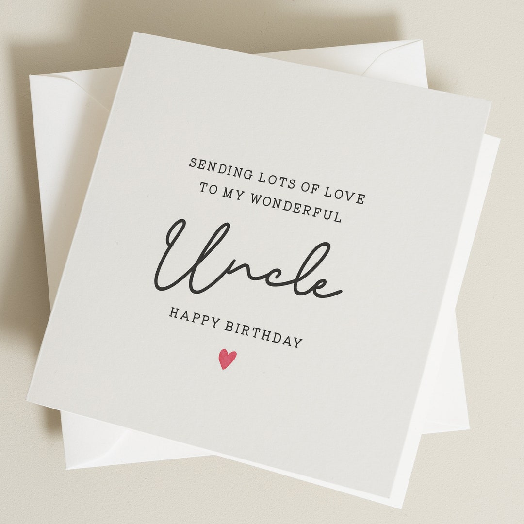 Uncle Birthday Card, Birthday Card for Wonderful Uncle, Uncle Birthday ...