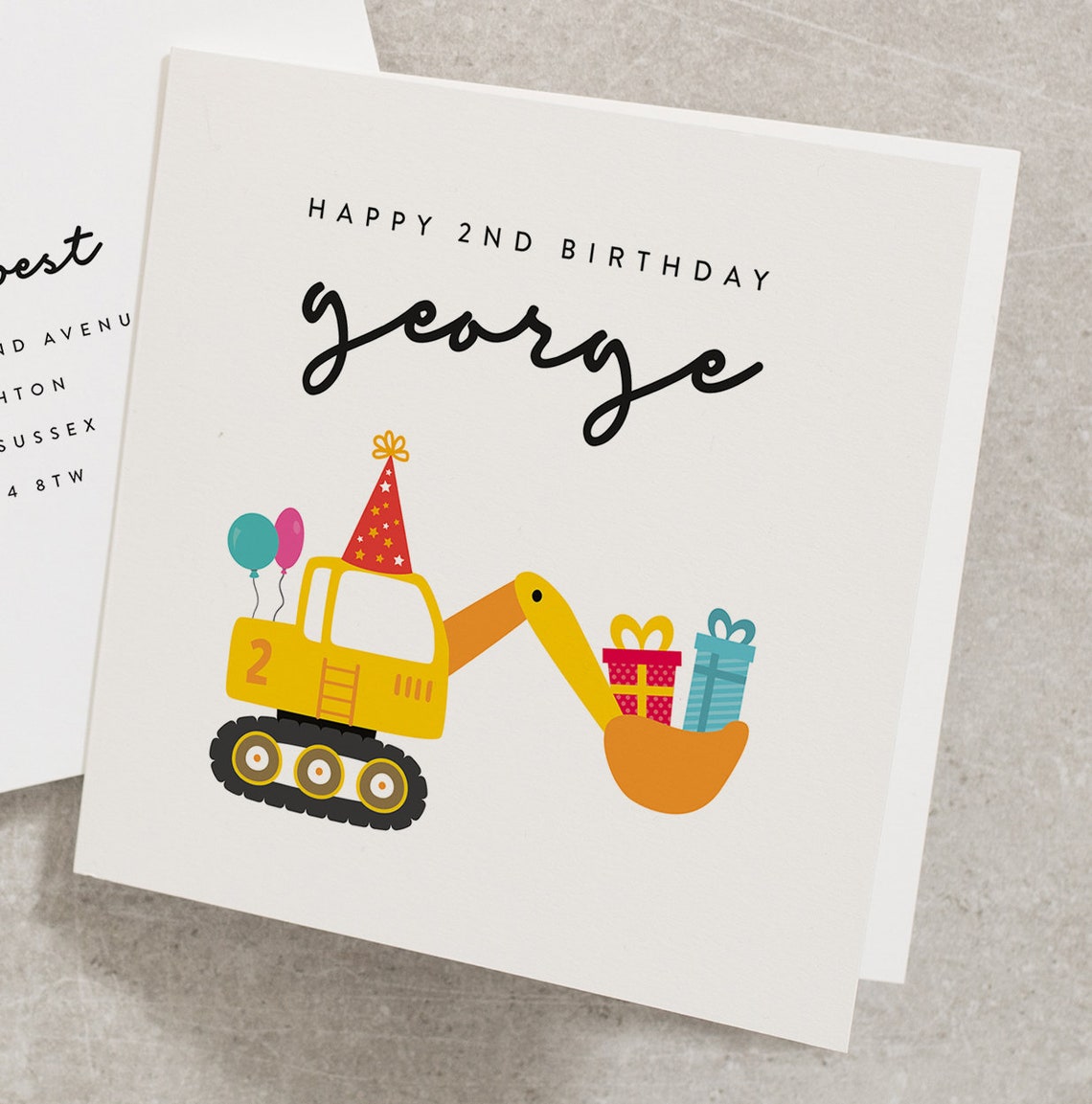 Bagger Geburtstagskarte für Sohn Happy Birthday Baukarte Für - Etsy