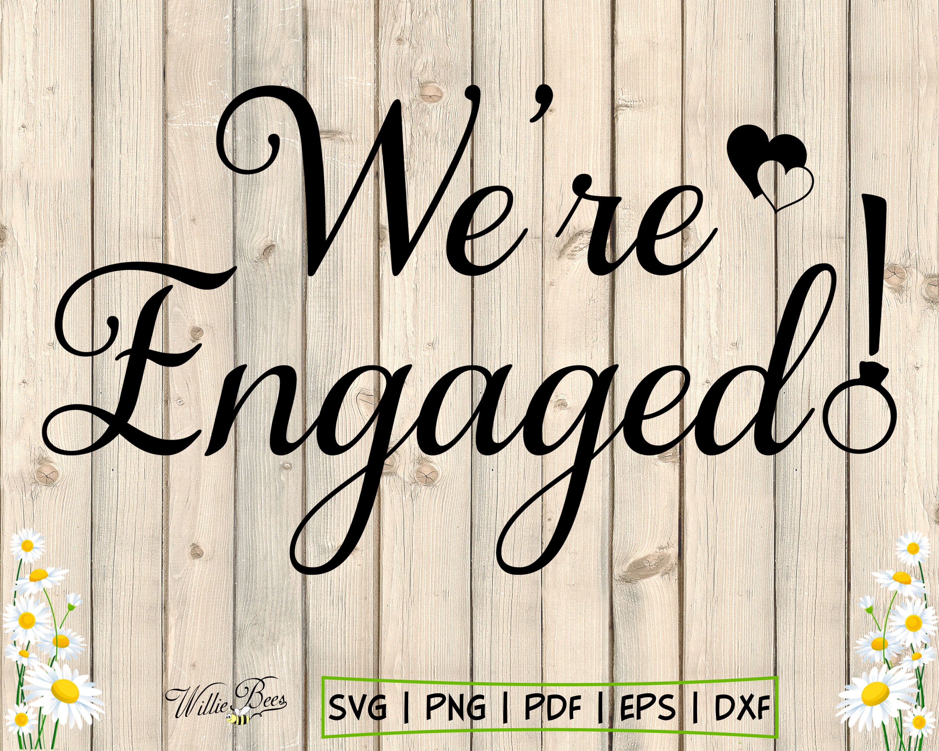 We're Engaged SVG Engagement Reveal Getting Married Pop - Etsy Canada