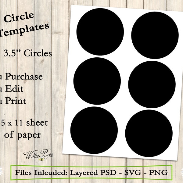 3 Inch Circles - Etsy