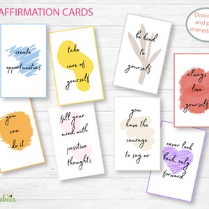 Positive Affirmation Cards, Encouragement Notes, Printable Cards, Daily ...