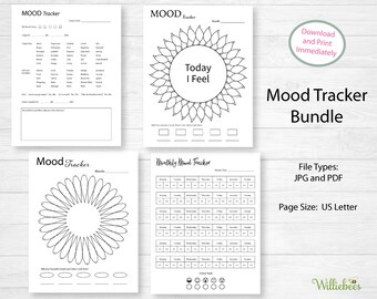 Digital Mood and Emotion Trackers Journaling Templates - Etsy