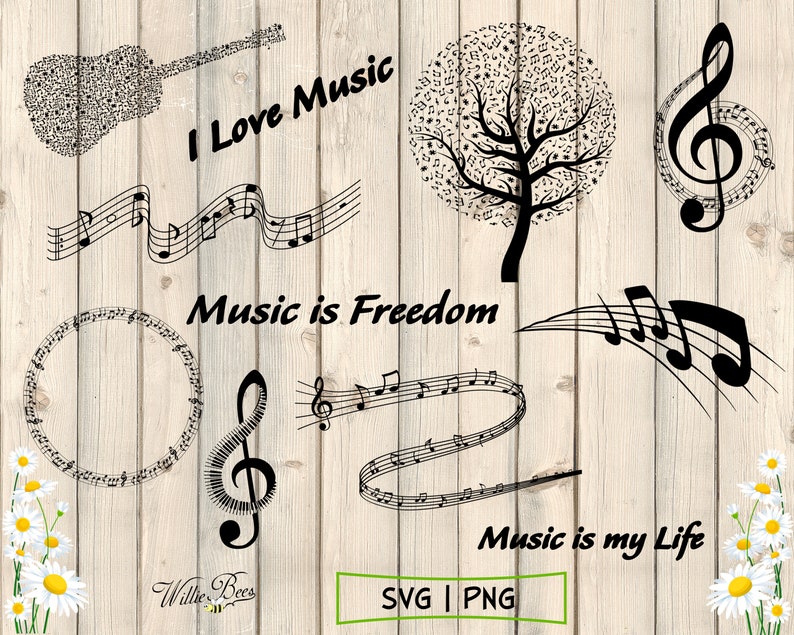 Music Images SVG Musical Notes SVG Music Symbol Music PNG - Etsy Canada