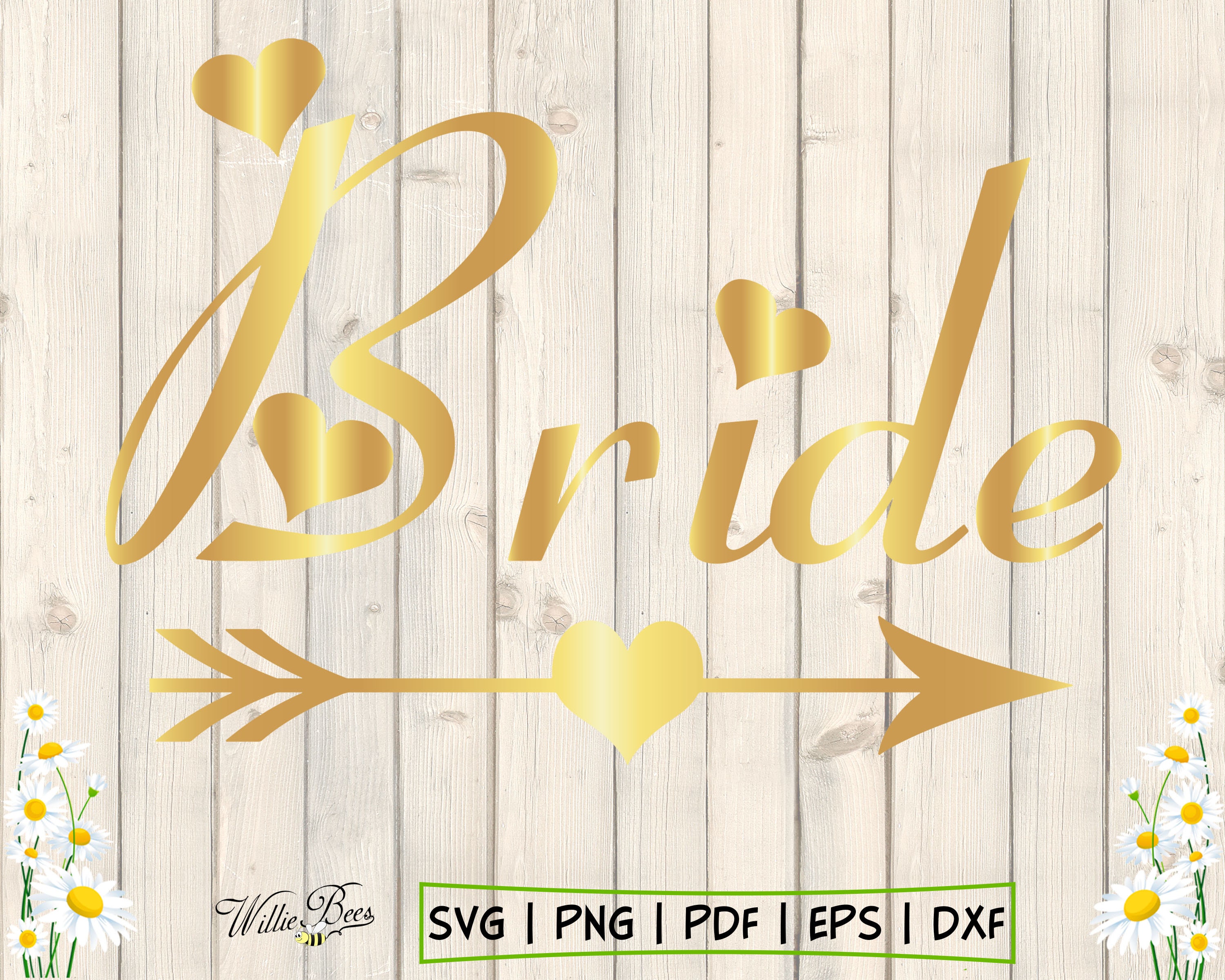 Bride SVG Wedding Day Heart Arrow Getting Married Bride To | Etsy
