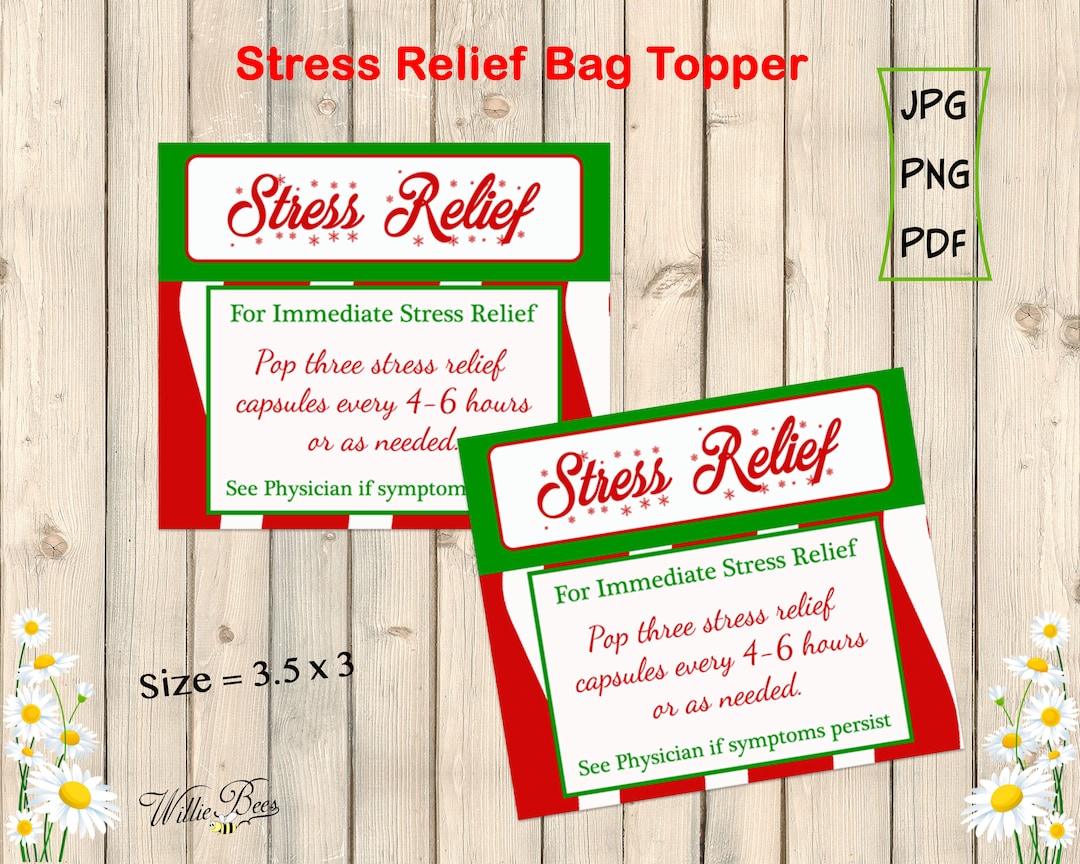 Stress Relief Gift Bag Topper, Bubble Wrap Bag Tags, Treat Bag Toppers ...