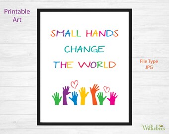 Small Hands Change the World - Etsy