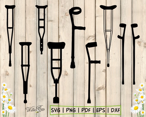 Crutches SVG Walking Aid Mobility Aid Injury Crutch | Etsy UK