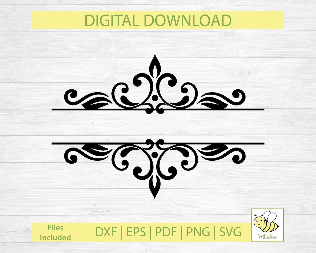 Split Monogram Frame, Monogram Design, Motif SVG, Mailbox Monogram ...